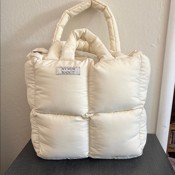 My Mum Made It | Bags | Cream Puffer Bag | Poshmark